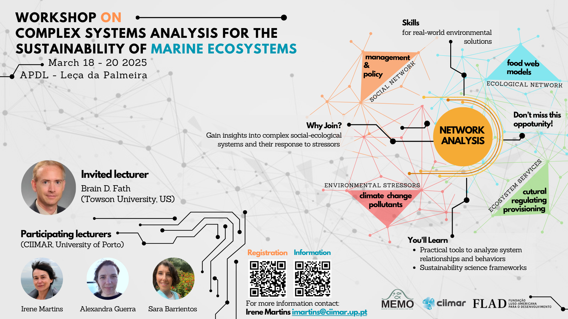 Workshop on Complex Systems Analysis for the Sustainability of Marine ...